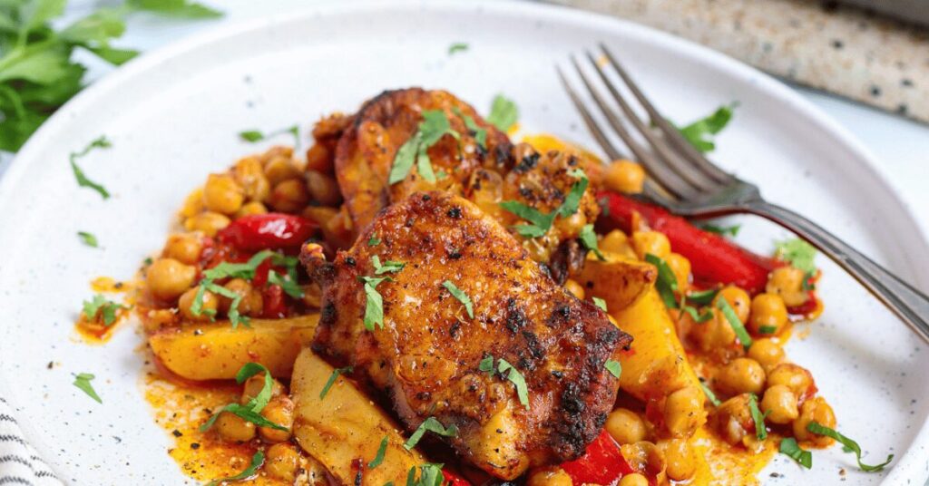 Chicken And Chickpea Traybake Farmacy Counter
